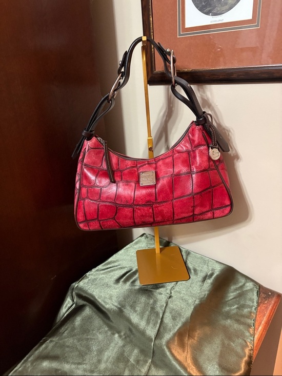 Dooney & Bourke | Bags | Dooney And Bourke Red Crocembossed Hobo ...